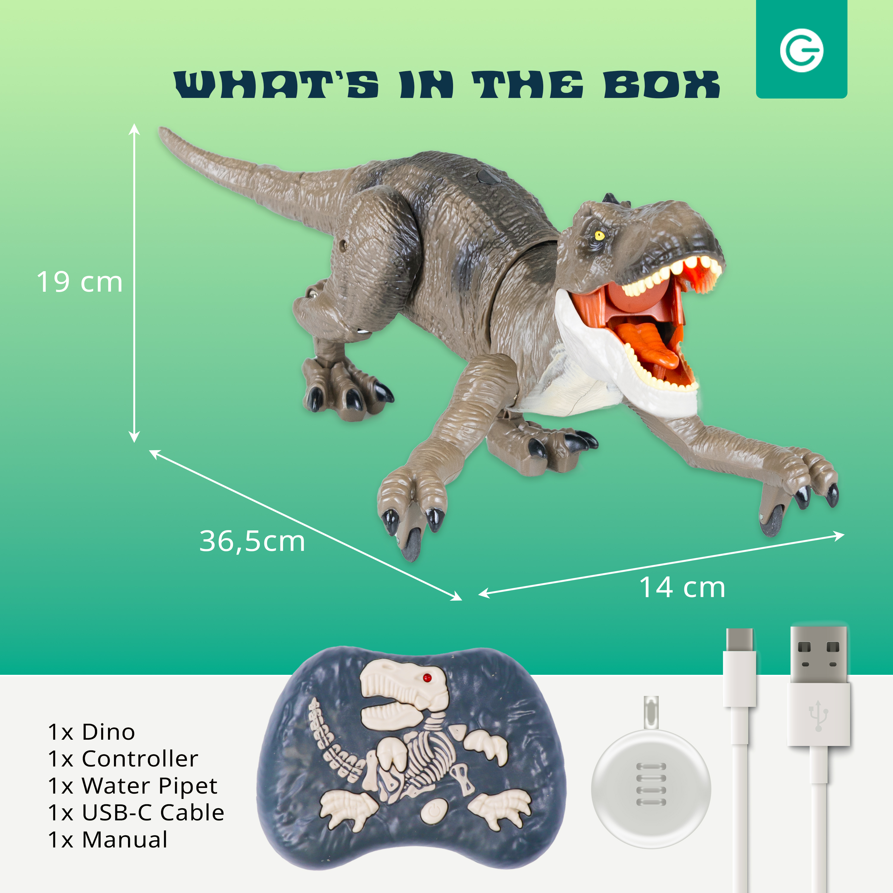RC Bestuurbare Dino | T-Rex | Educatief Speelgoed! - Silvergear